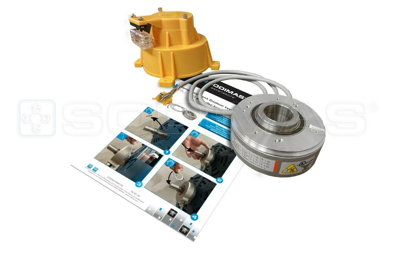 Kit codeur incrémental 10-30 VCC avec capot pour treuil TA